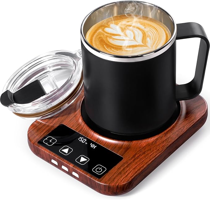 Amazon.com: Coffee Mug Warmer and Mug Set with Automatic Timer Coffee ...