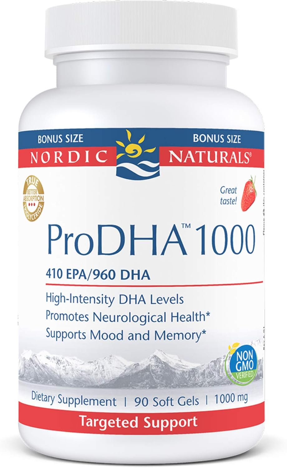 Amazon.com: Nordic Naturals ProDHA 1000, Strawberry - 90 Soft Gels ...