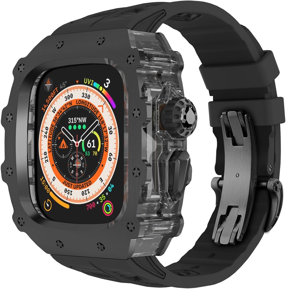 Amazon.com: Luxury Apple Watch Ultra 3/2/1 Case 49mm 316L Stainless ...