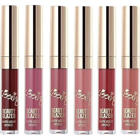 Amazon.com : 6PCS Matte Liquid Lipstick Set Non-Stick Cup Waterproof ...
