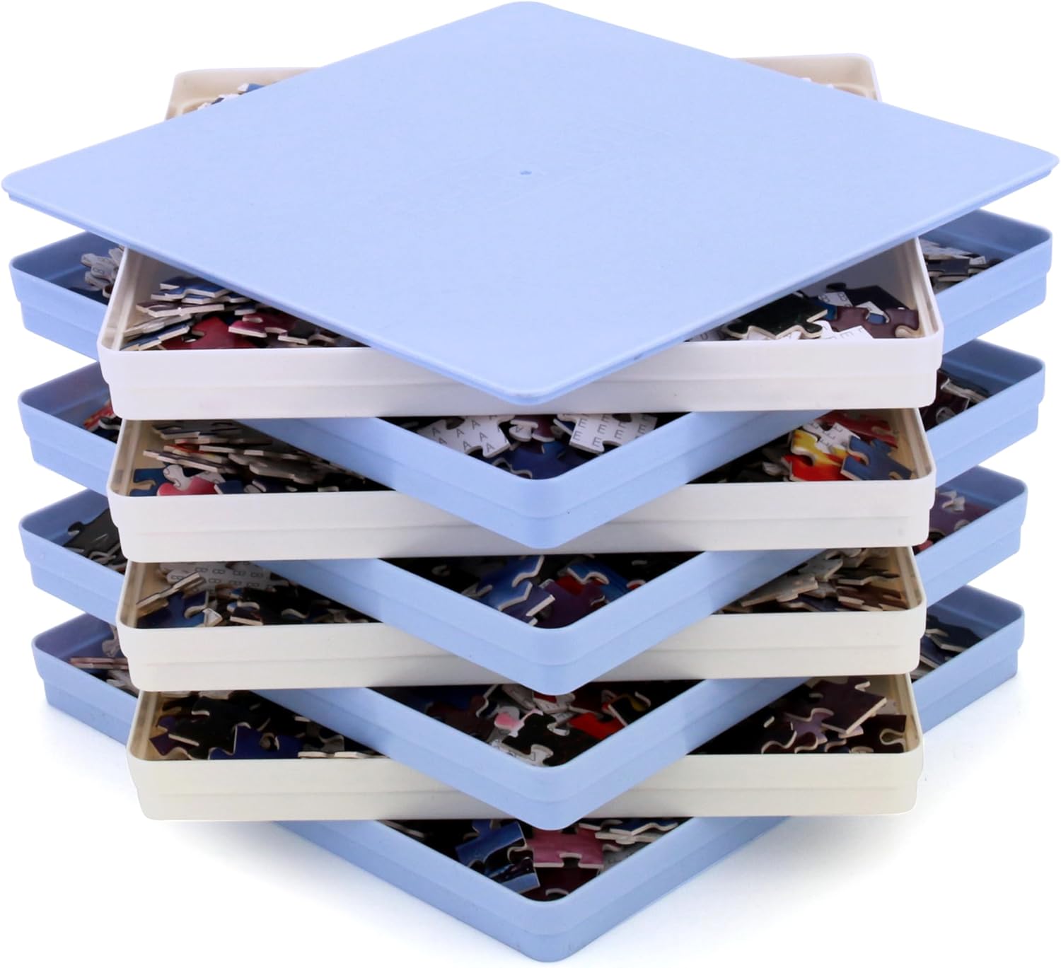 Amazon.com: RECHIATO 8 Puzzle Sorting Trays with Lid - 8x8 Premiunm ...