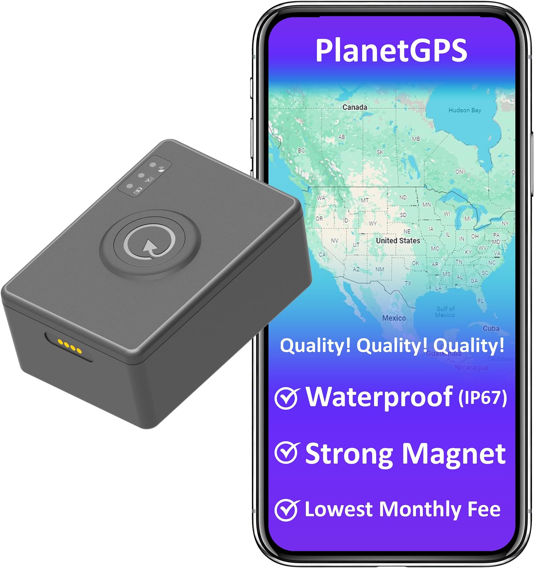 Amazon.com: PlanetGPS (Neptune) - Magnetic Waterproof GPS Tracker for ...