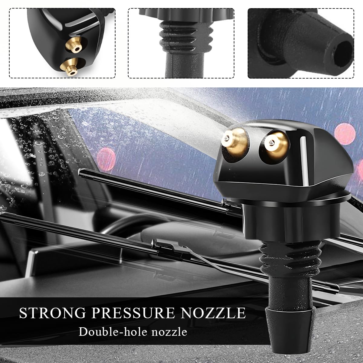 Snapklik.com : KVAEY 2 PCS Front Windshield Washer Nozzles, Windshield ...