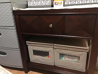 Amazon.com: mDesign Large Soft Stackable Fabric Baby Nursery Storage ...