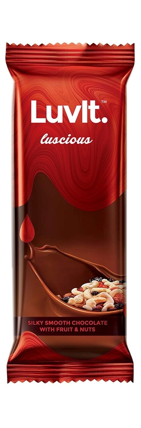 LuvIt Luscious Fruit and Nut Chocolate Bar, 45g : Amazon.in: Grocery ...