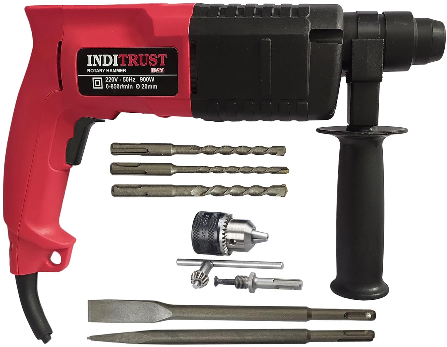 Inditrust 6 Month Motor Warranty 900W 20mm Electric Hammer Machine with ...