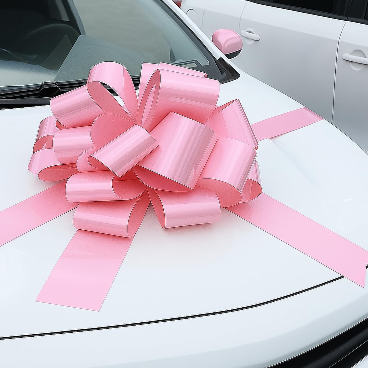 Amazon.com: Big Car Bow Pink Color, 20 inch Round Shape Present Bow ...
