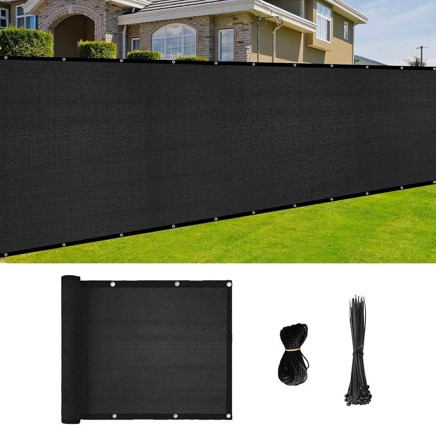 6 feet x 50 feet Privacy Fence Screen Heavy Duty UV Protection Mesh for ...