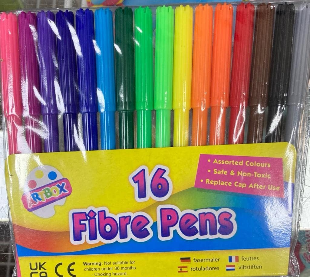 ARTBOX Fine Tip Fibre Colouring Pen (Pack of 24) : Amazon.co.uk