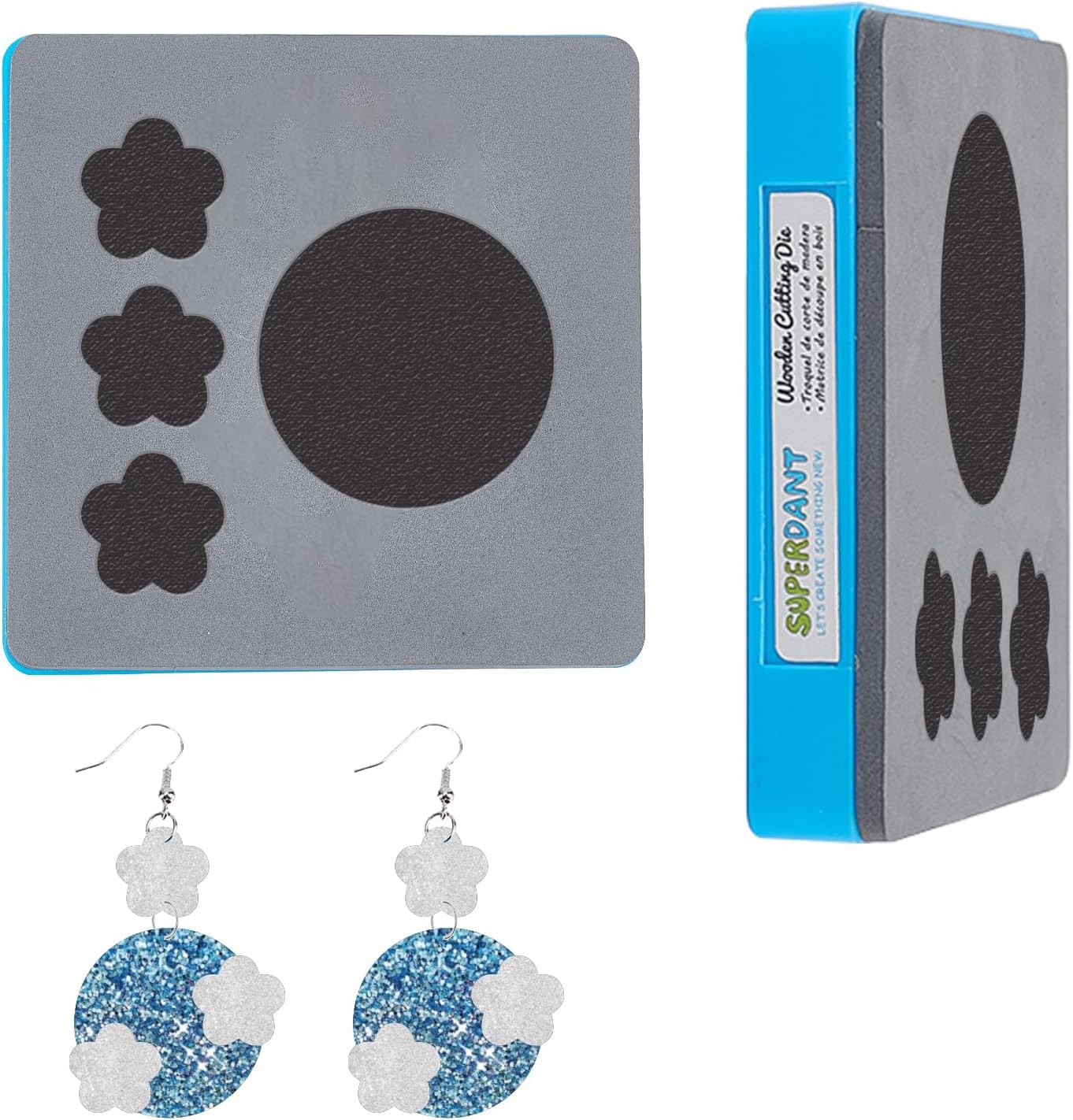 Amazon.com : SUPERDANT Leather Cutting Dies Circle Flower Earring ...