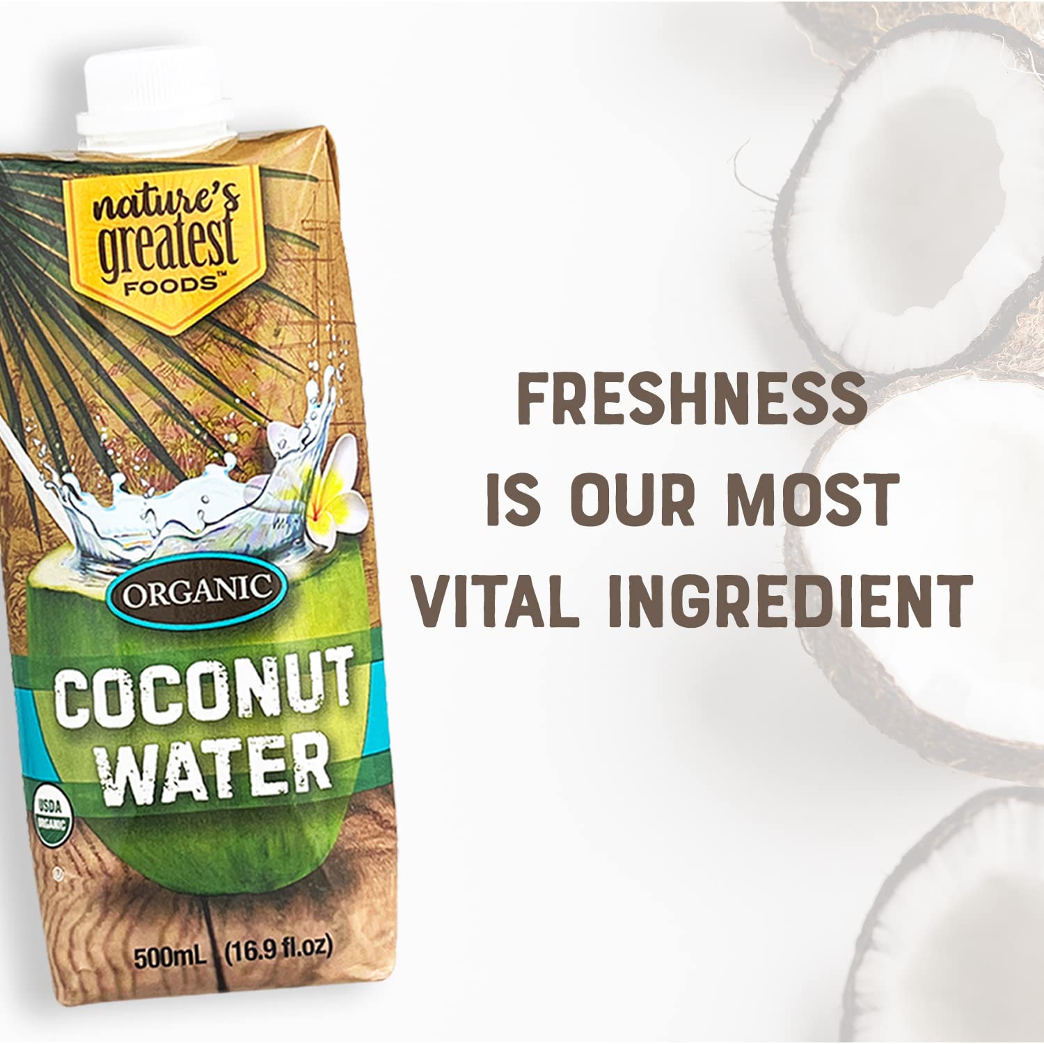 Nature’s Greatest Foods – Agua de coco orgánica, sin azúcar añadida ...