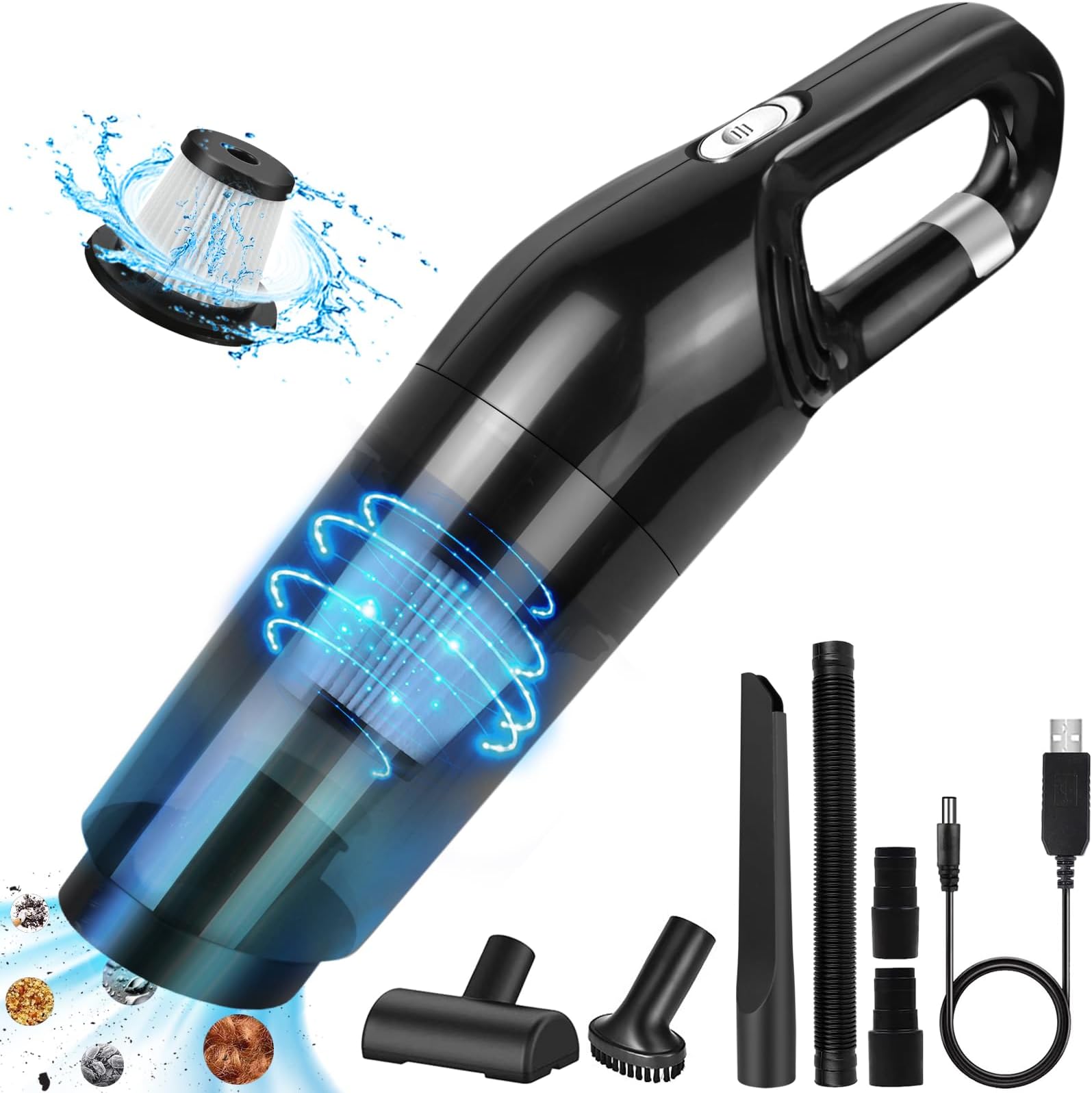 Zabatoco Handheld Vacuum Cleaner Powerful, Cordless Car Vacuum Cleaner ...