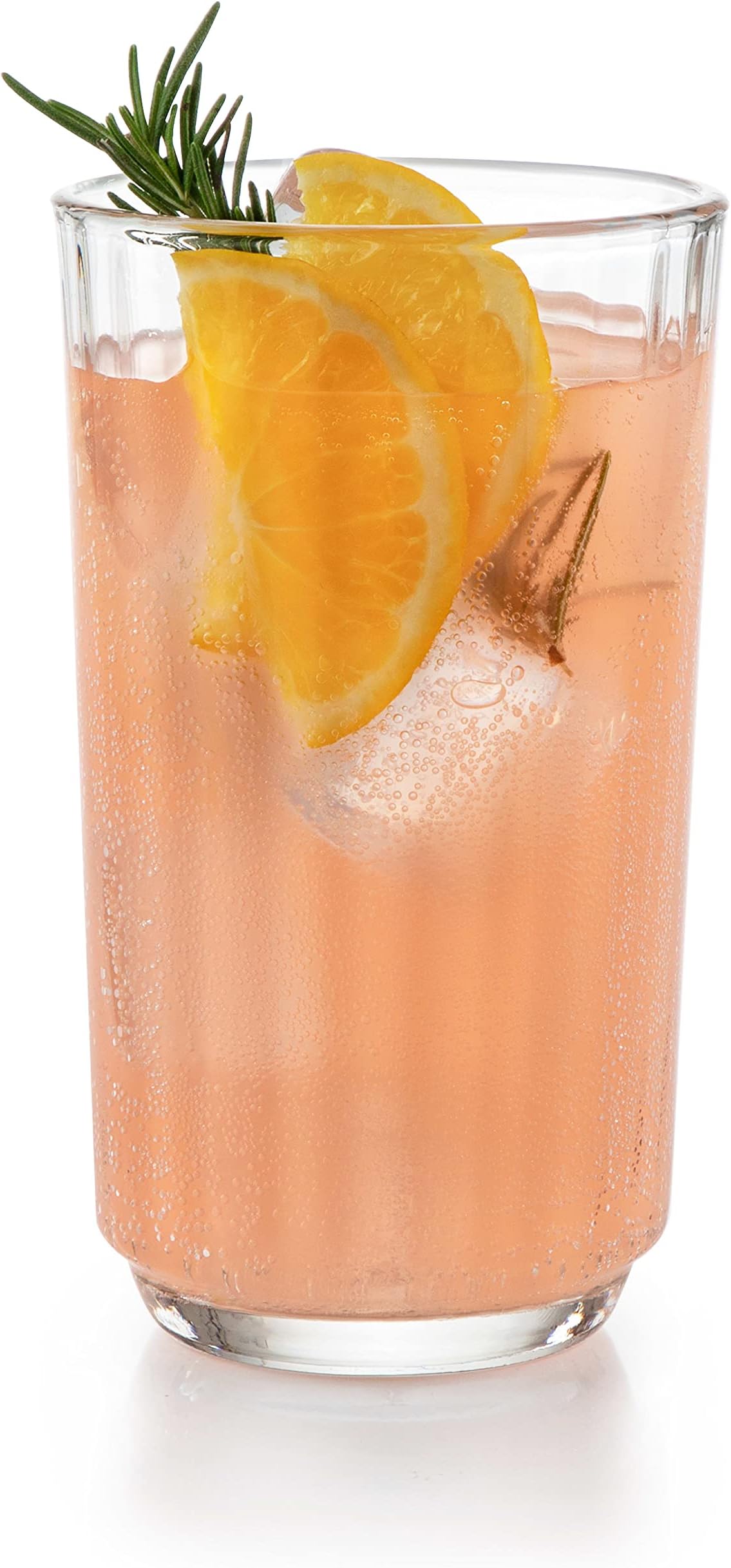 Amazon.com | Libbey Paneled Highball Glasses Set of 6, 17 Oz Fine ...