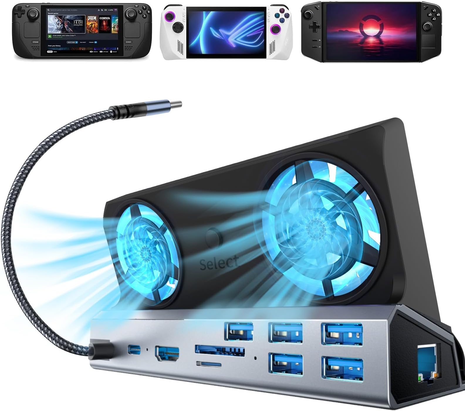 Amazon.com: Shuomeng 10-IN-1 Docking Station for Steam Deck OLED&ROG ...