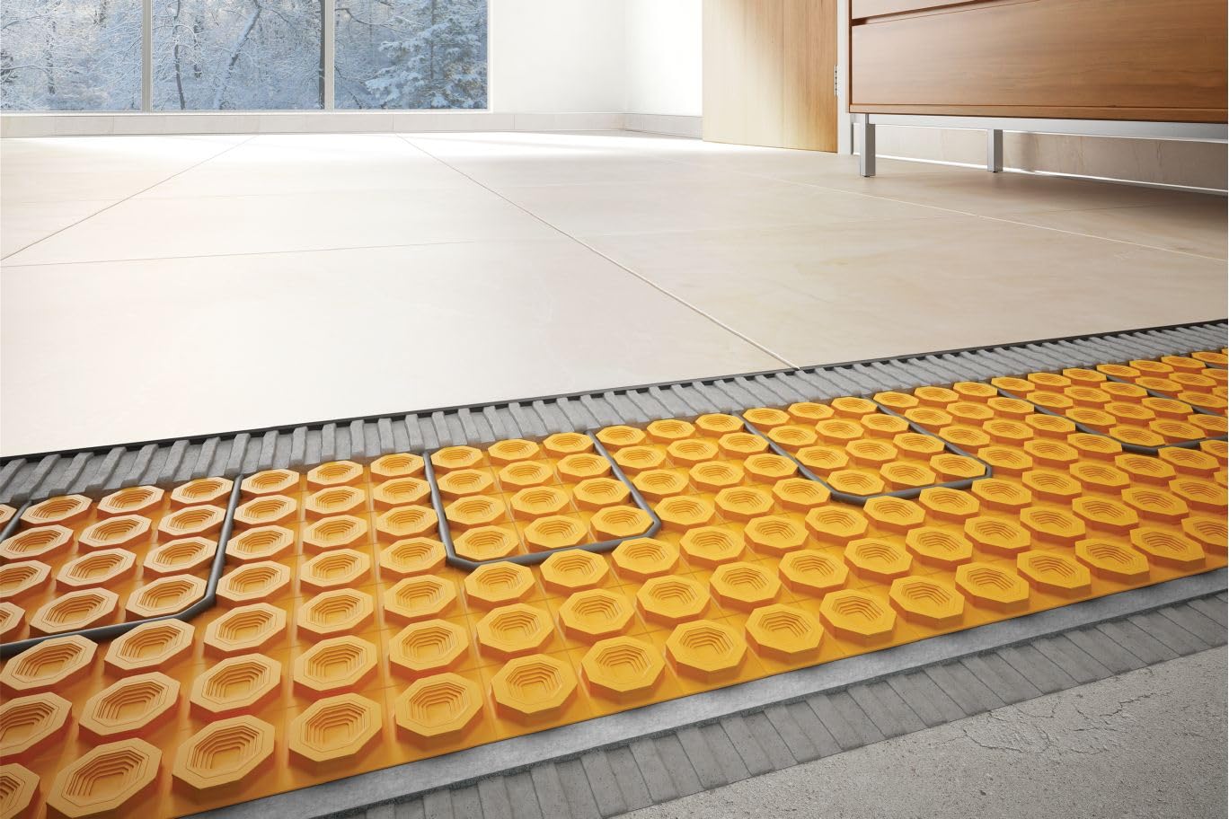 Tile Installation Substrate Schluter DITRA-HEAT-DUO Membrane - 8.6 Sq ...