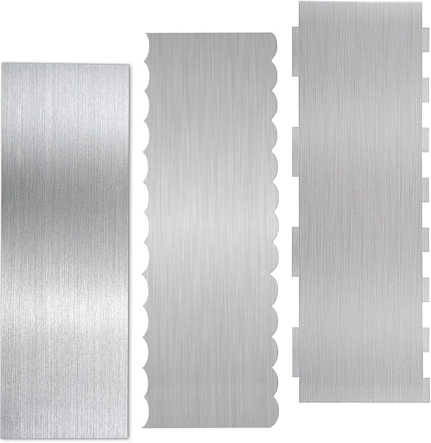 Amazon.com: 3Pcs Stainless Steel Cake Scraper 8.6 Inch Metal Cake ...