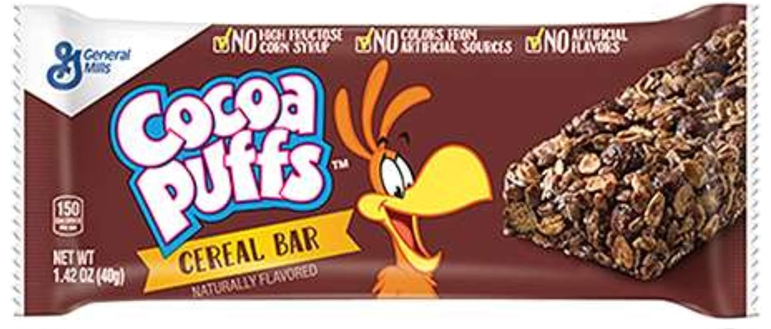 Paquete variado de barras de cereales, Team Cheerios, Trix, Cocoa Puffs ...