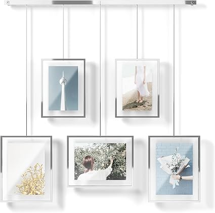 Umbra Exhibit Picture Frame Gallery Set, Adjustable Wall Collage ...