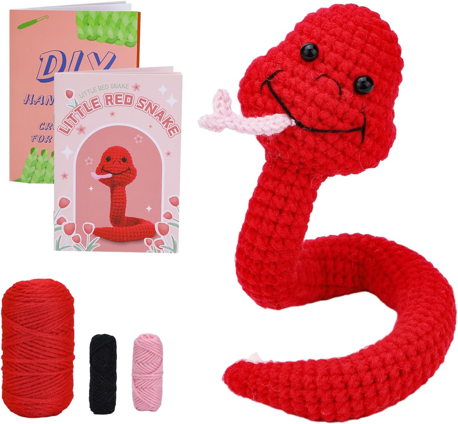 DIY Crochet Snake Kits Beginner DIY Crochet Starter With Yarn Crochet ...