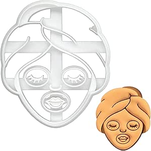 Amazon.com: BAKERLOGY Spa Facial Mask Cookie Cutter - Detailed Biscuit ...