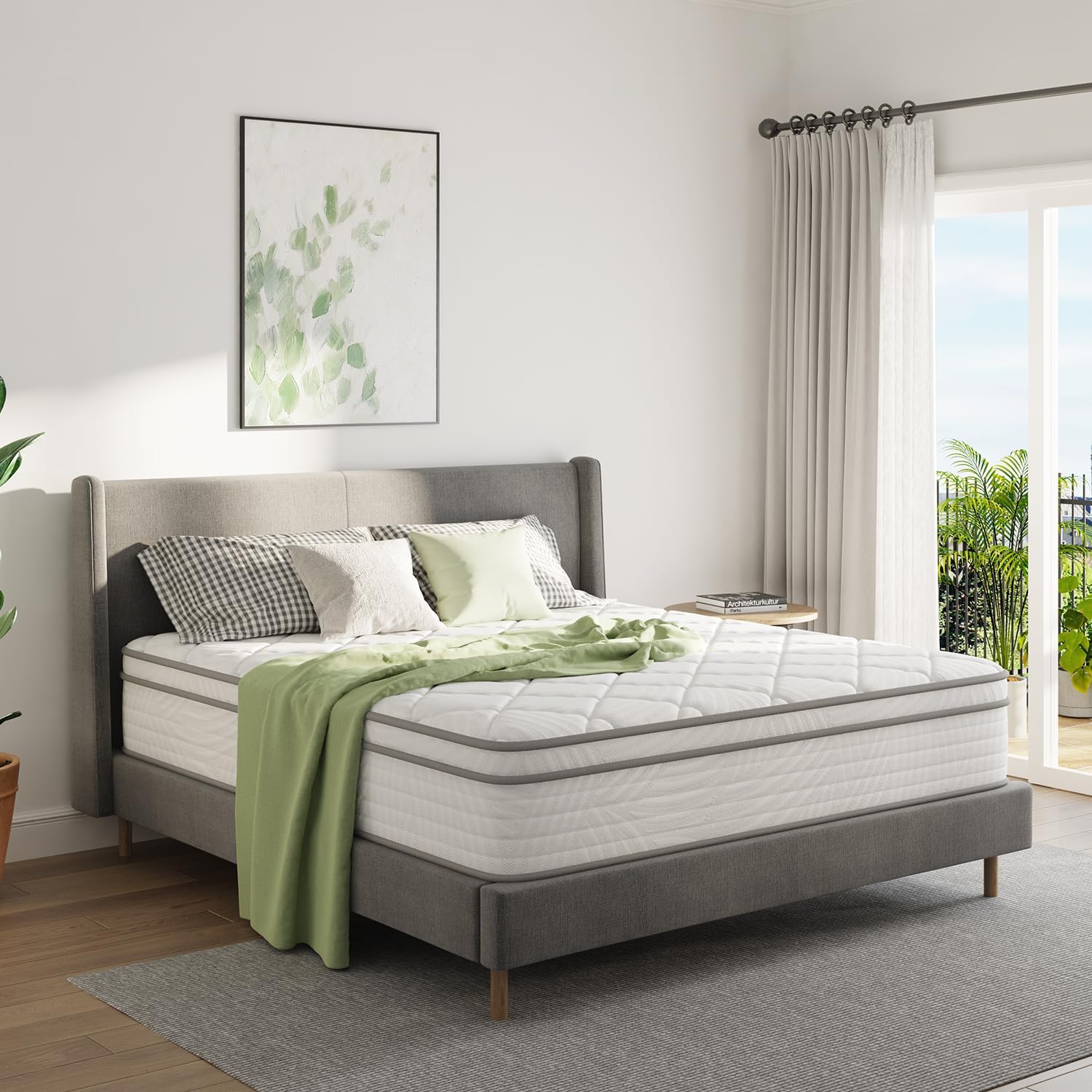 Amazon.com: Novilla 14 Inch King Size Mattress, King Hybrid Mattress in ...