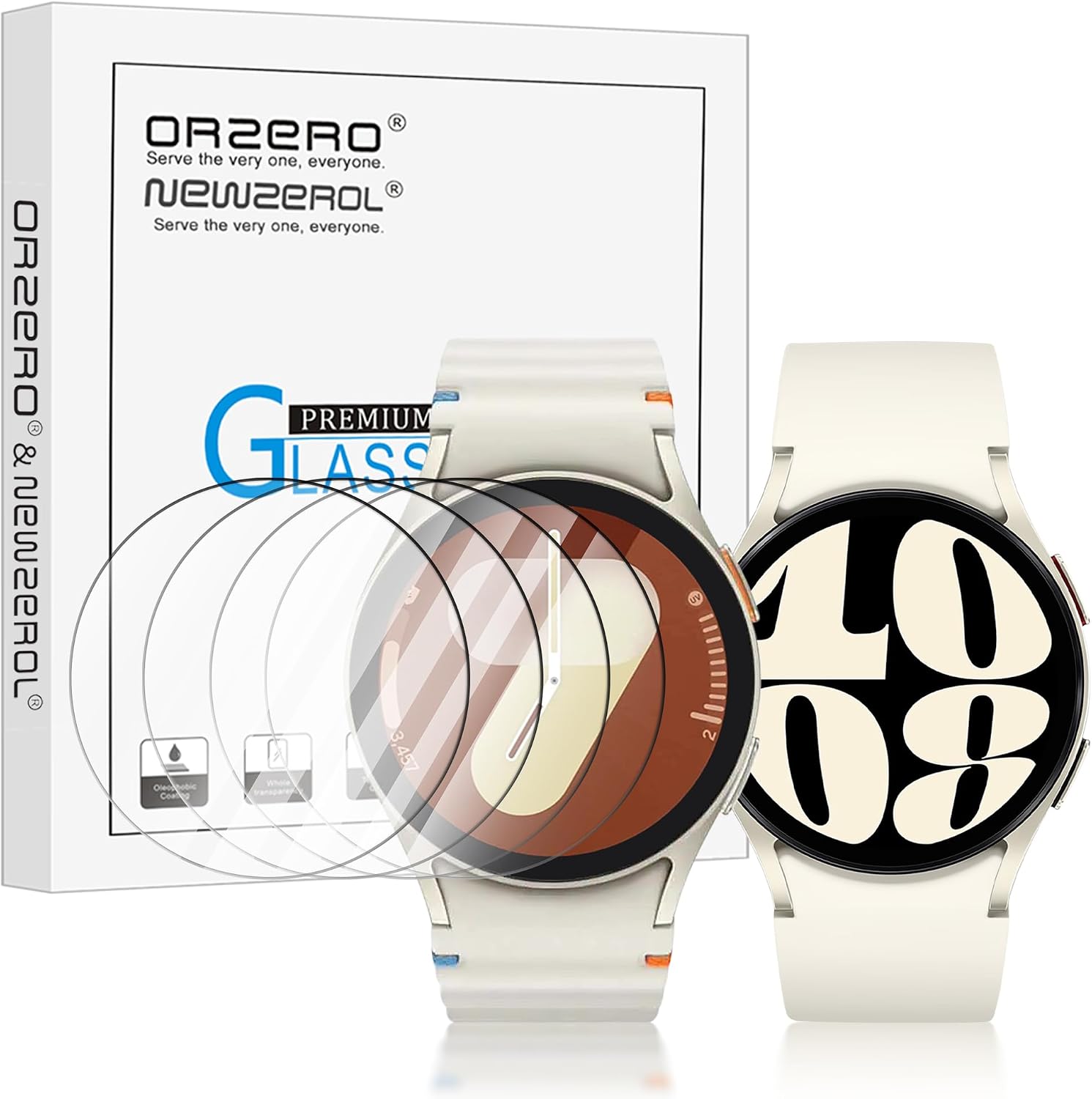 NEWZEROL 4 Pièce Verre Trempé pour Samsung Galaxy Watch 7/Watch 6/Watch ...