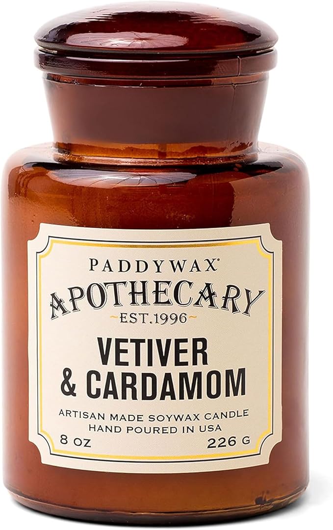 Paddywax Artisan Apothecary Scented Candle with Lid in Reusable Glass ...