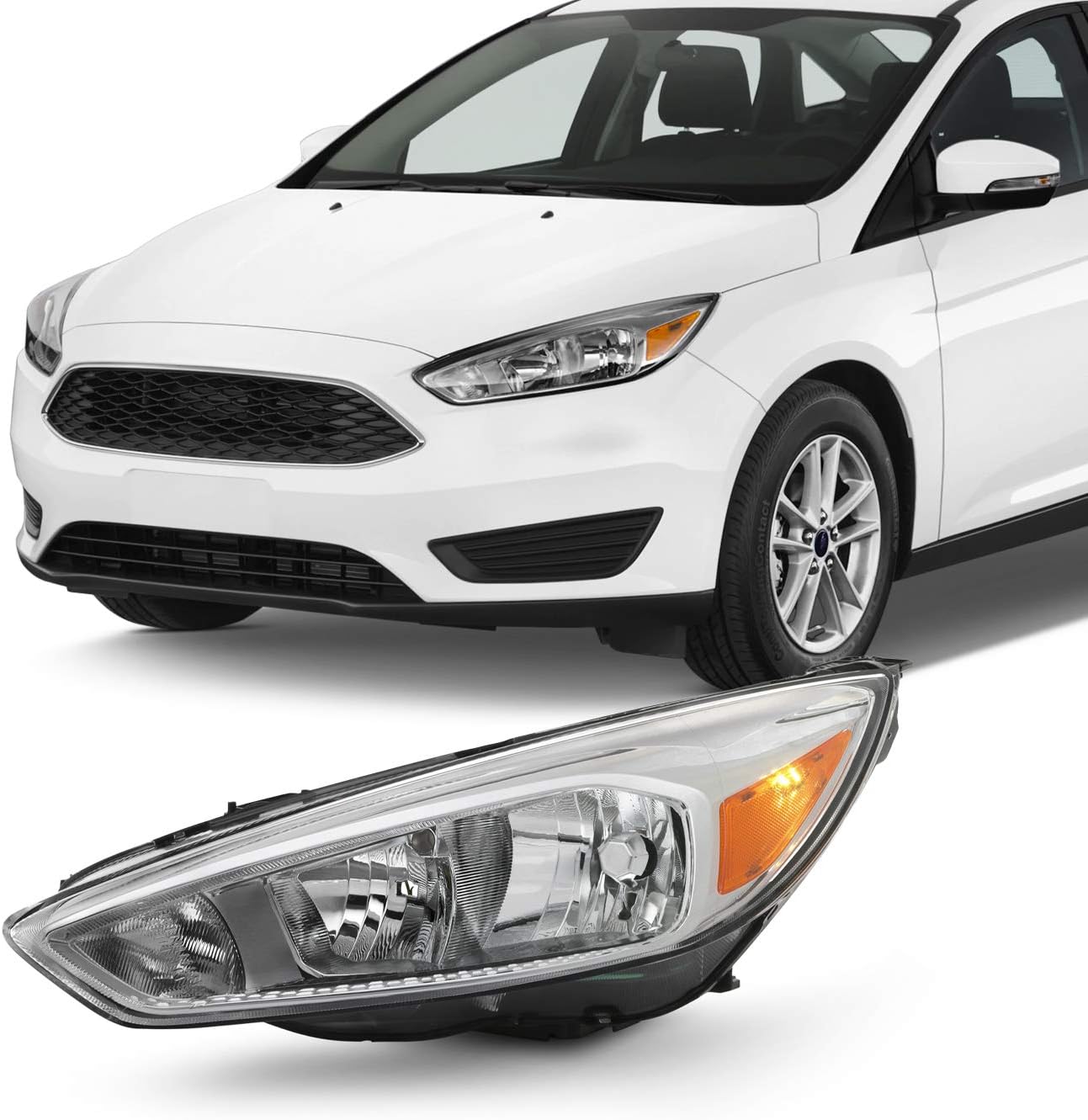 Amazon.com: Vomal Halogen Headlight Assembly Compatible With 2015-2018 ...