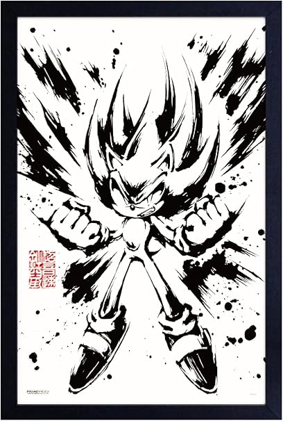 Amazon.com: Pyramid America Sonic Poster Frame - Poster Gel Coated ...