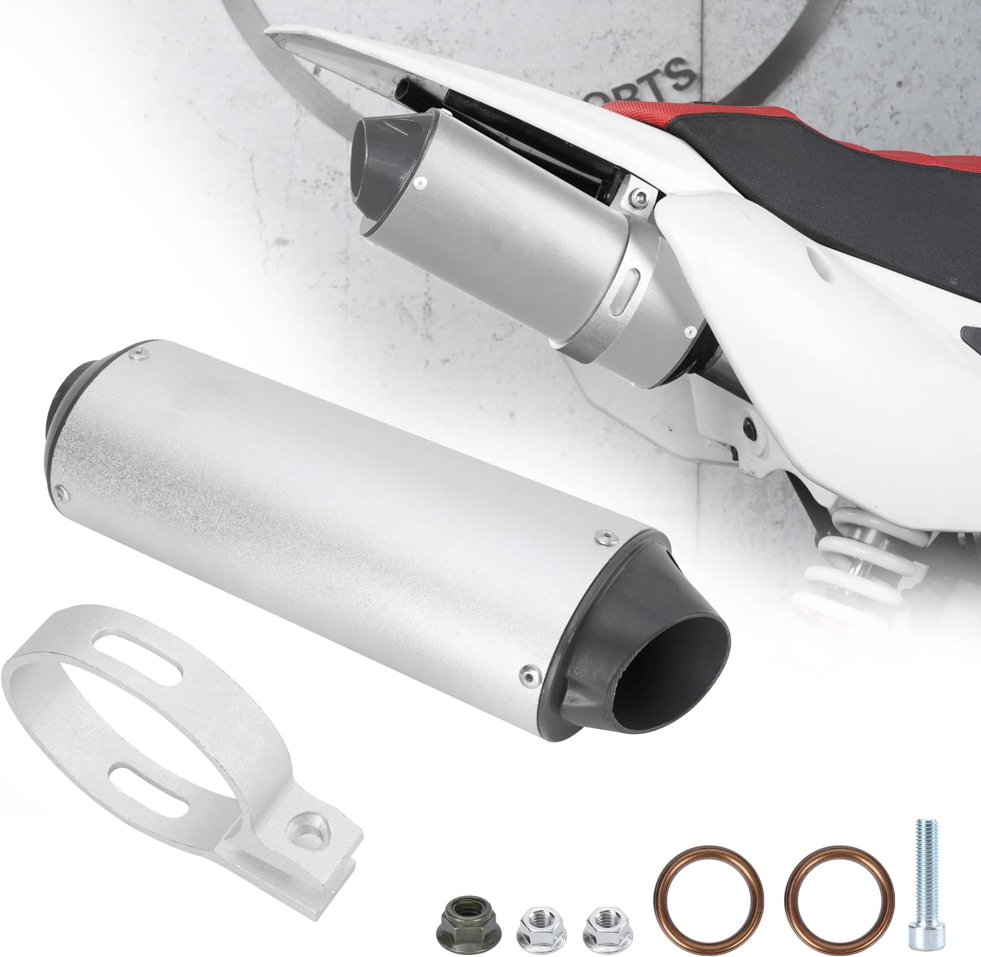 Amazon.com: 28mm 1.1 inch Exhaust Muffler Silencer Pipe and Clamp ...