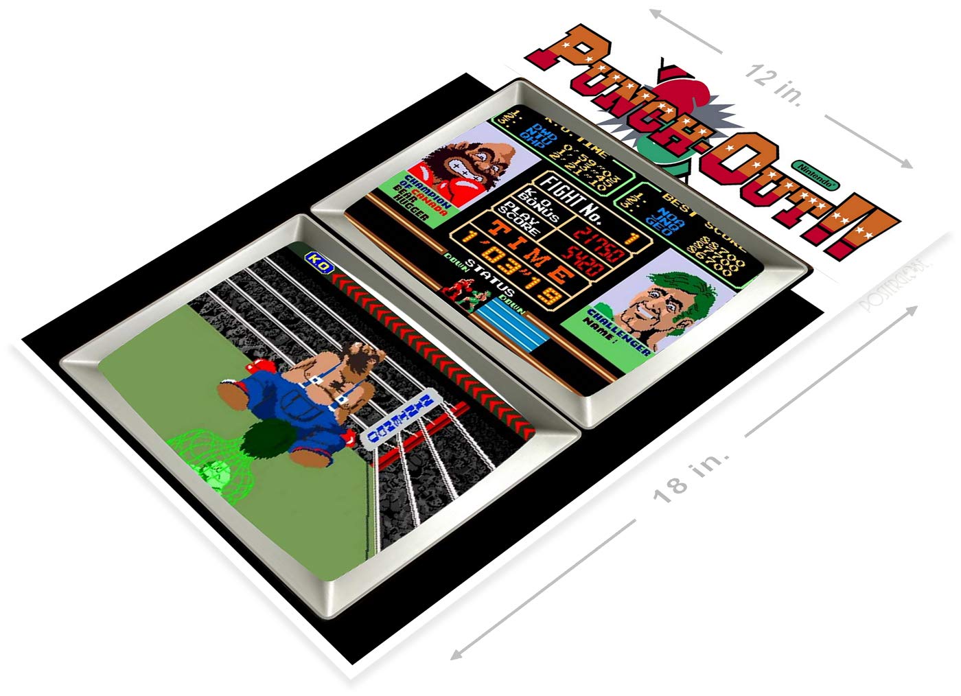 Amazon.com: PosterGlobe Póster B069 Punch Out Arcade Shop Game Room ...