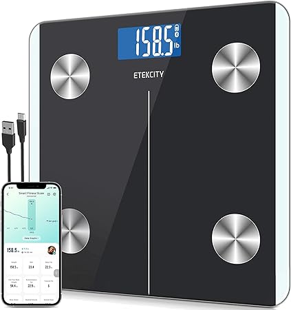 Amazon.com: Etekcity Rechargeable Smart Scale for Body Weight, Digital ...