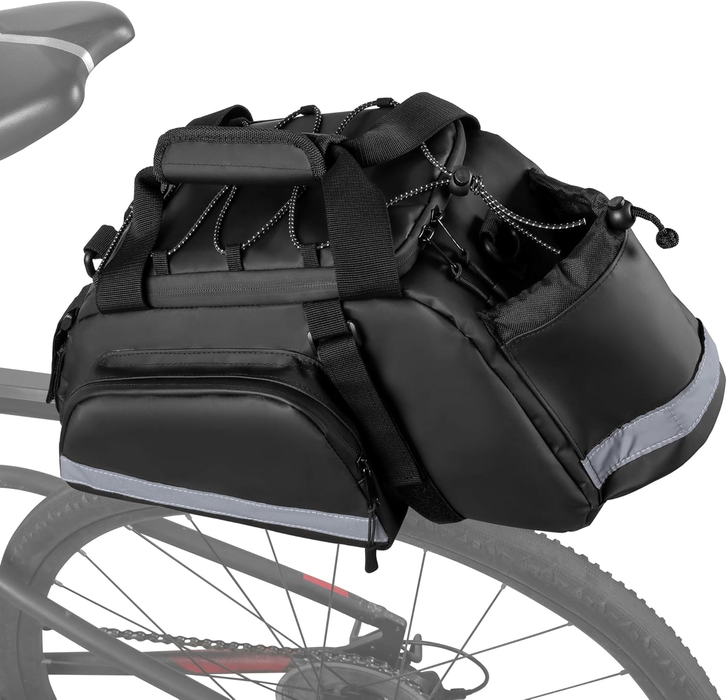 GRAOSO Waterproof Bike Rear Rack Bag, Pannier Bags for Bicycles with ...
