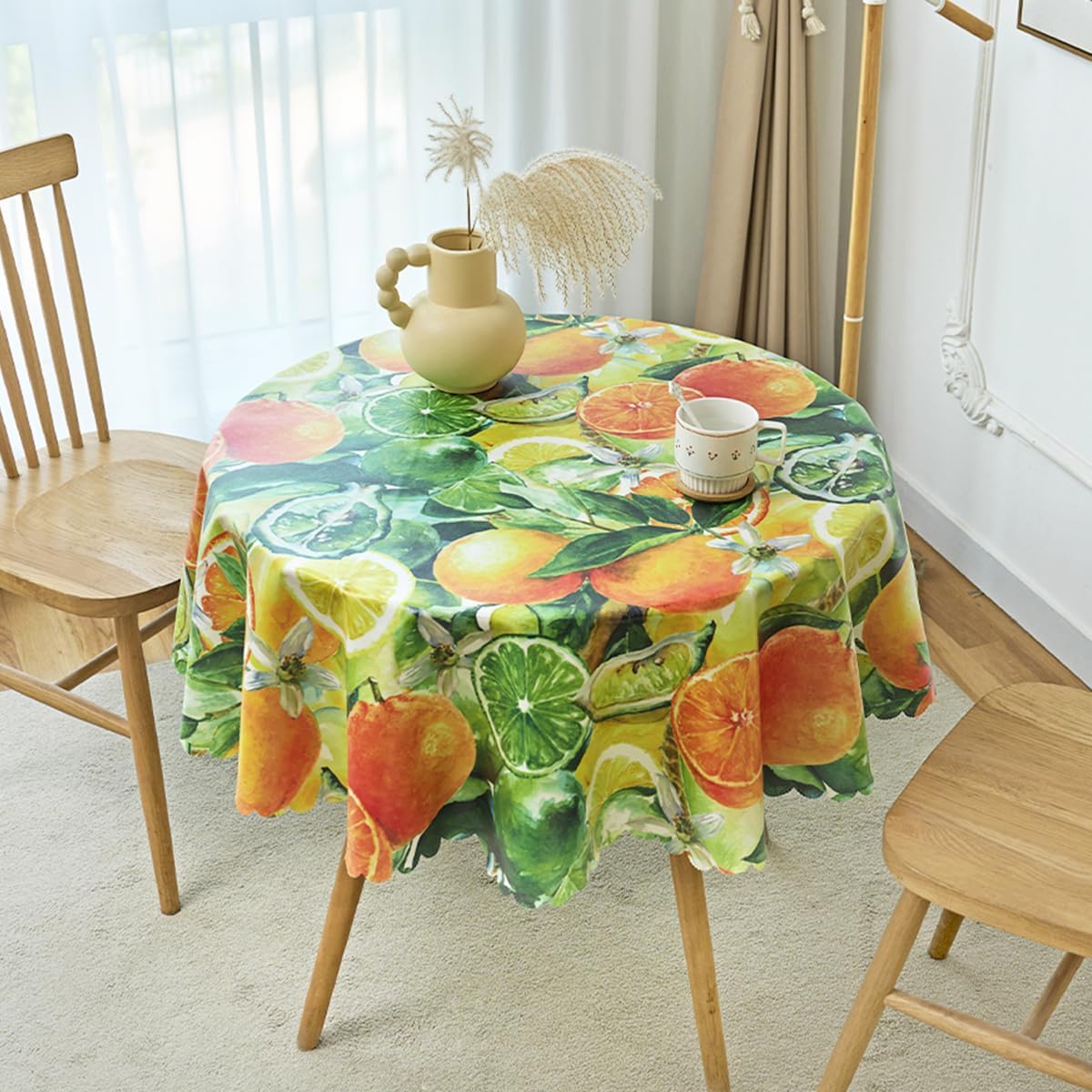 Fruit Tablecloth, Colourful Polyester Wipe Clean Table Cloth ...