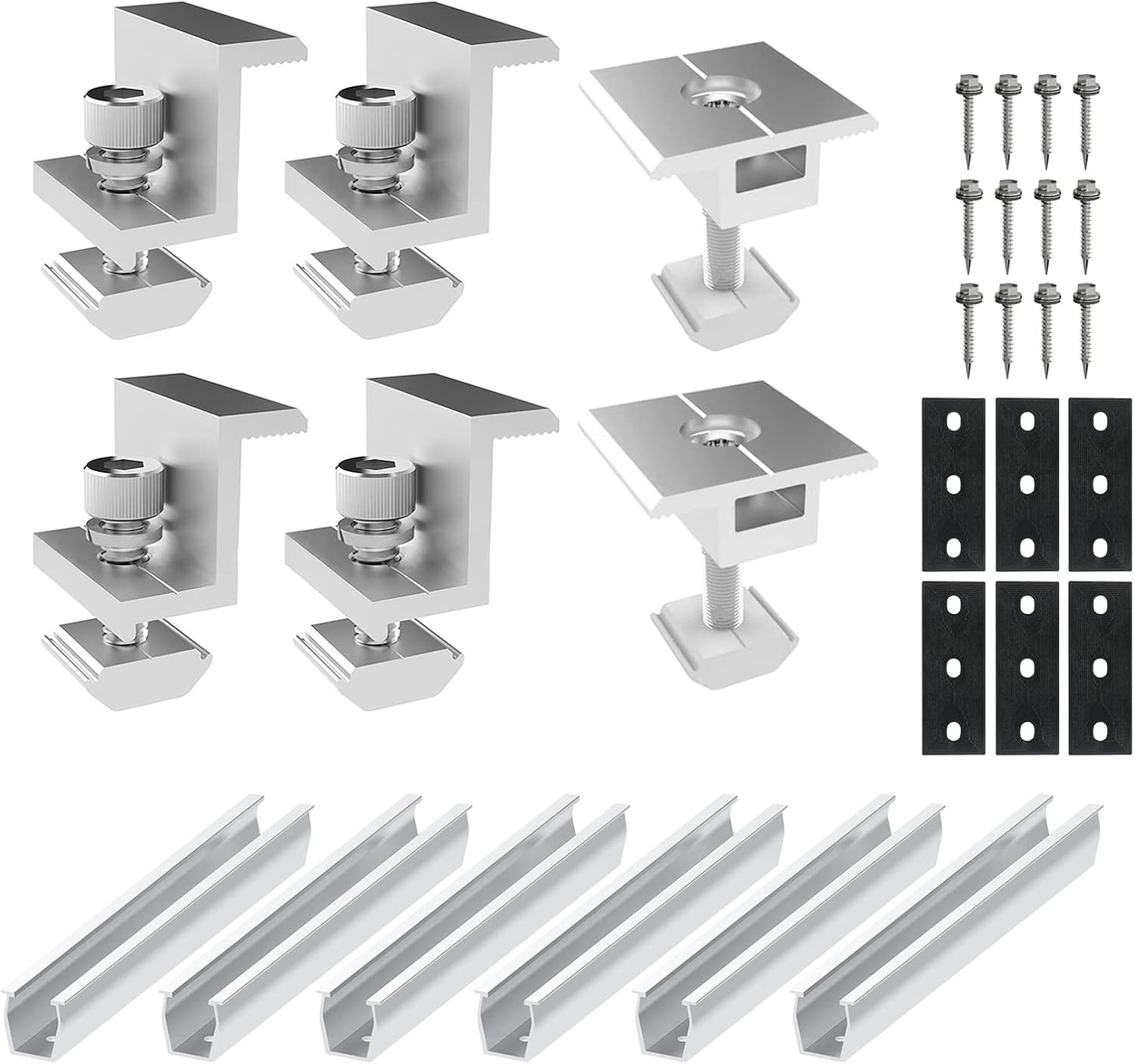Amazon.com: Copgge Solar Panel Roof Mounting Kit Aluminium Solar Panel ...