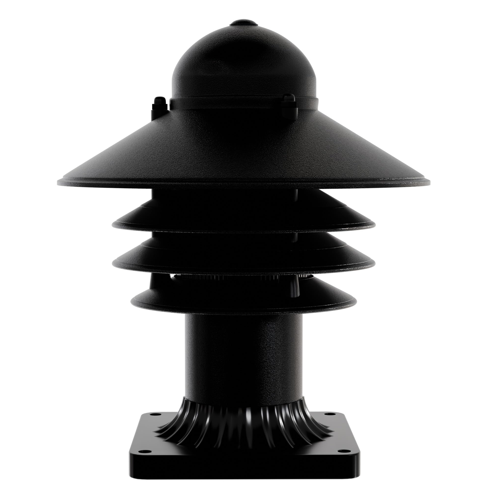 KastLite Black Nautical Post Walkway Lamp with Pier Mounting Base | 10 ...