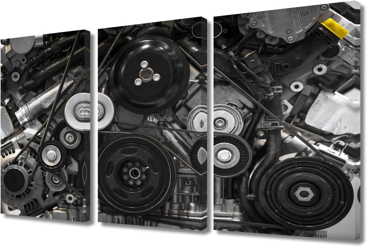 Amazon.com: Engine Engineering Canvas Wall Art Fragment of the Engine ...