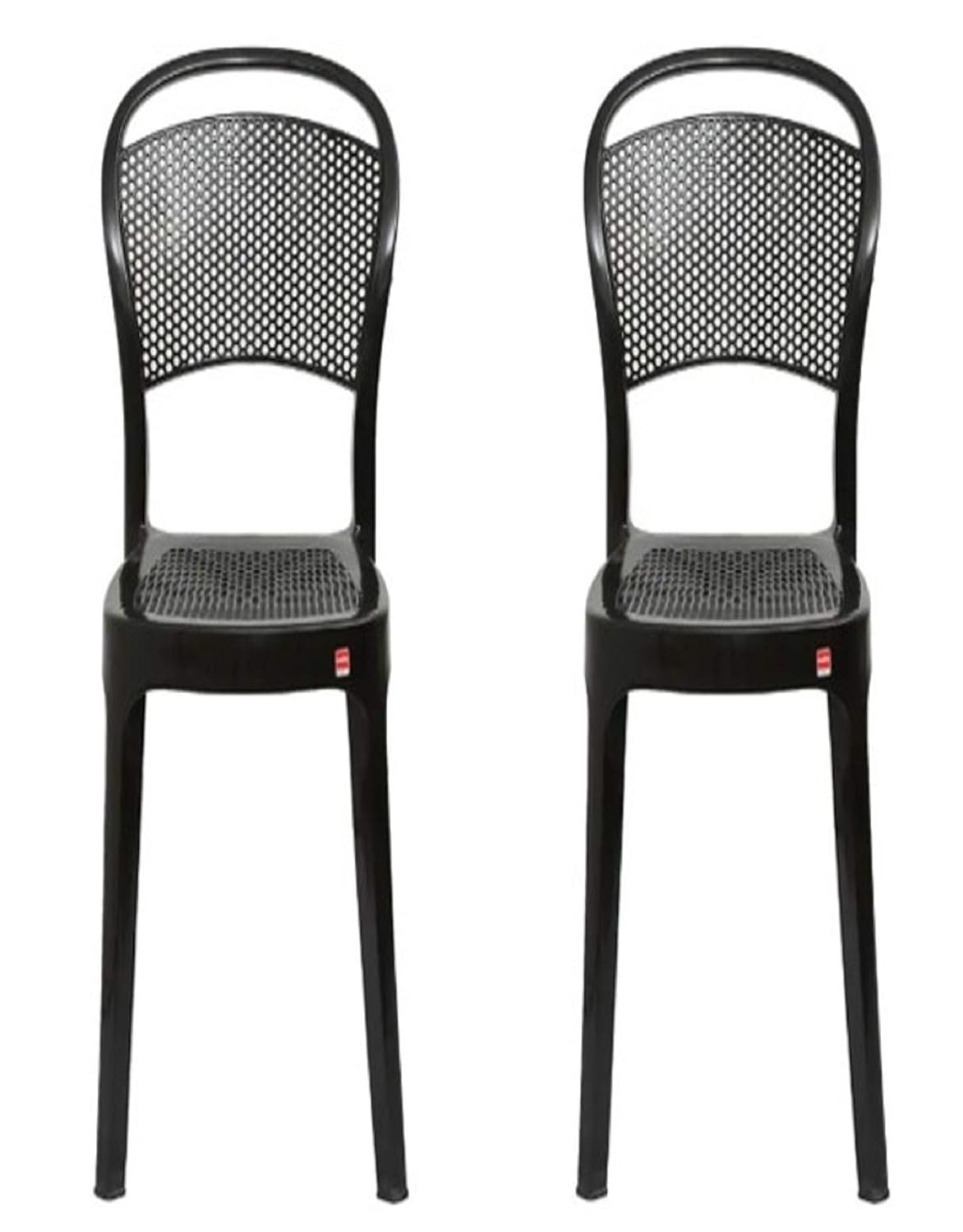Cello. Decent Deluxe Plastic Chairs (Black) - Set of 2 : Amazon.in ...