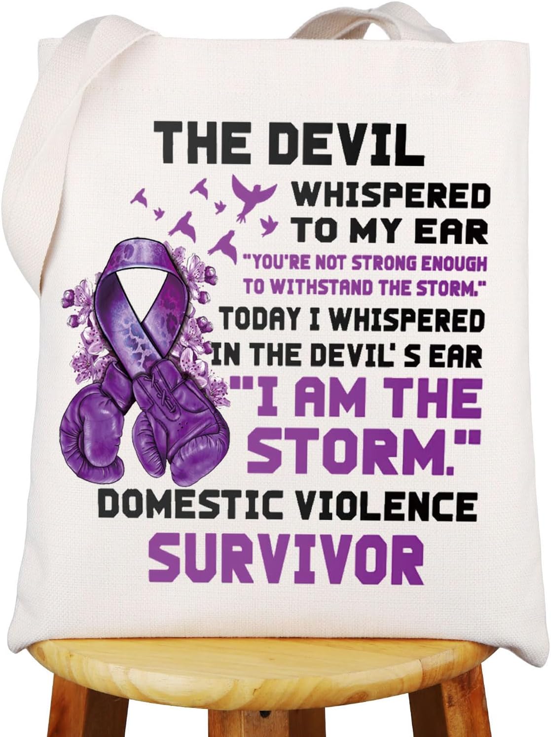 Amazon.com: WZMPA Domestic Violence Awareness Tote Bag Domestic ...