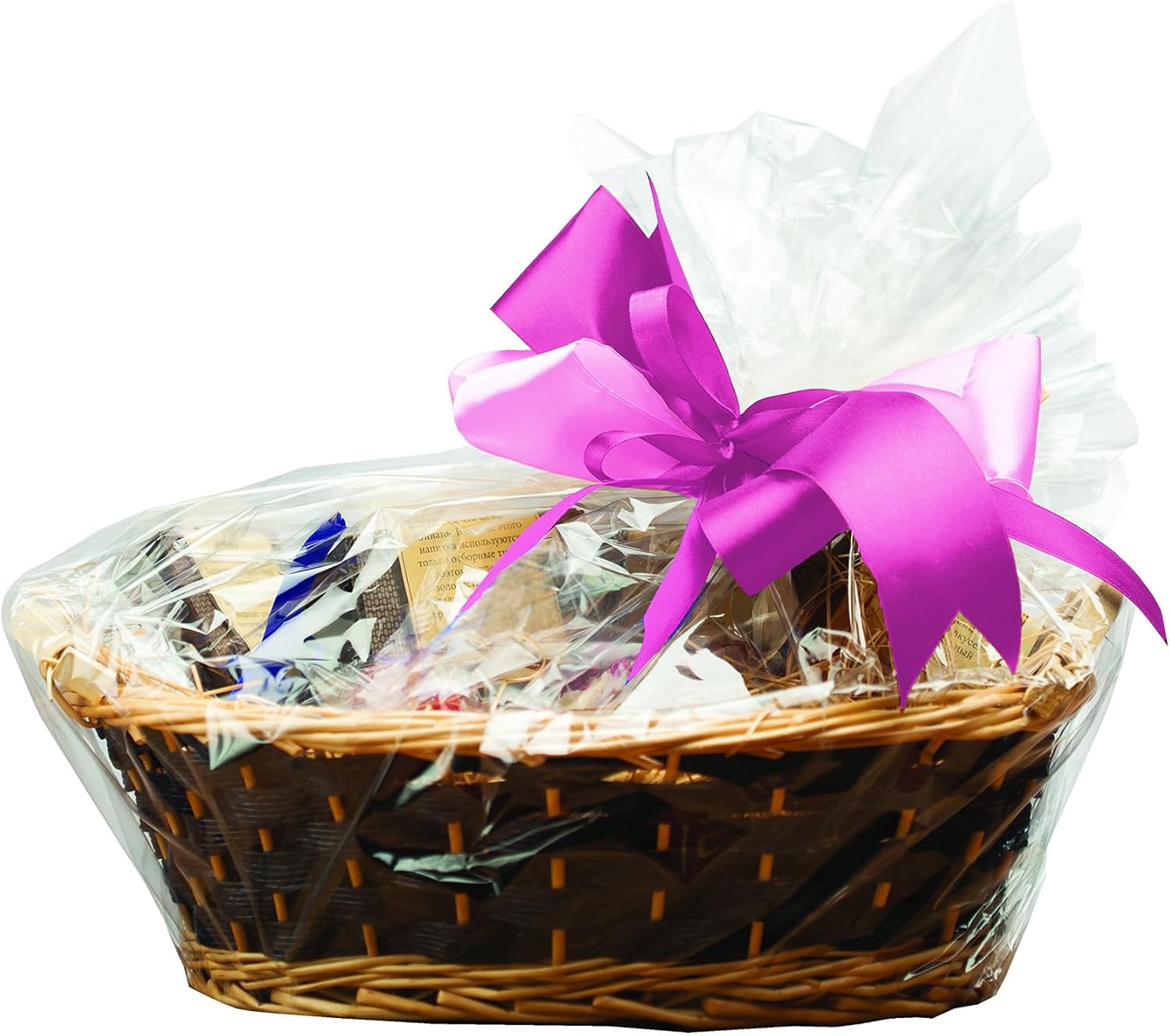 Anniversary House 6 pieces Clear BOPP Cellophane Gift Basket Bags, 41 x ...