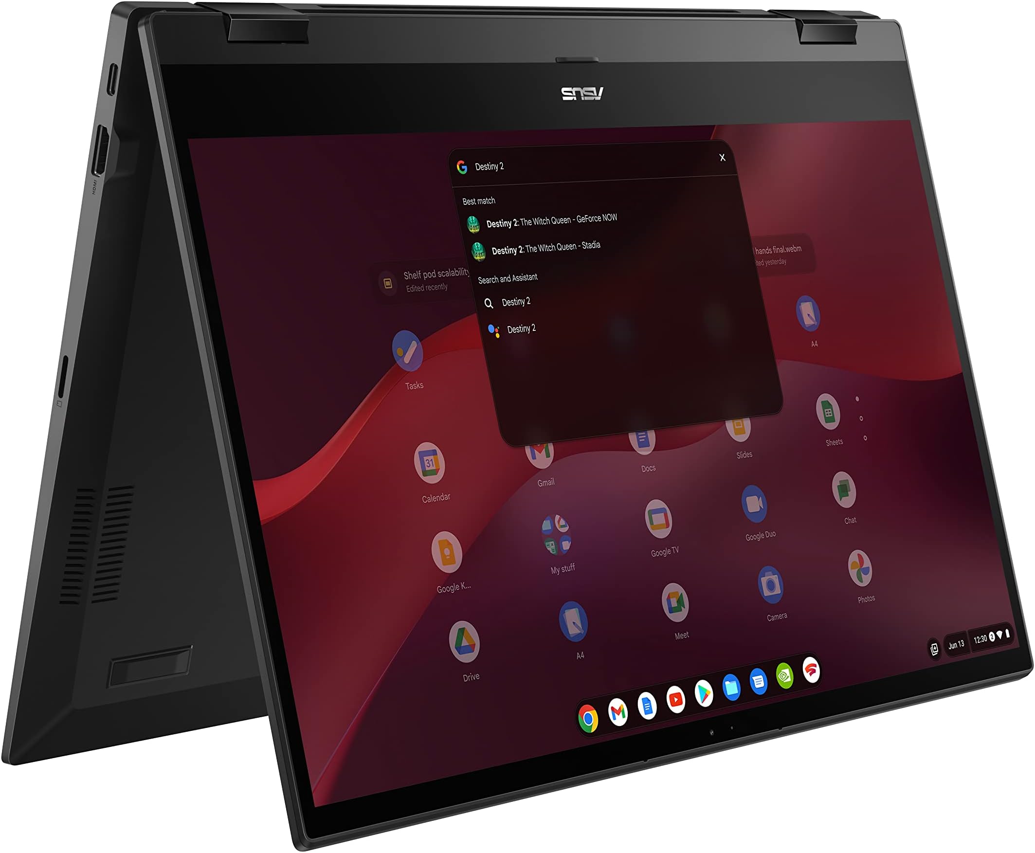 ASUS Chromebook Vibe C55 Flip, Cloud Gaming Laptop, 15.6" Full HD 144 ...