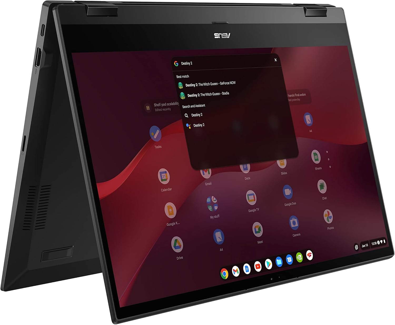 ASUS Chromebook Vibe C55 Flip, Cloud Gaming Laptop, 15.6" Full HD 144 ...