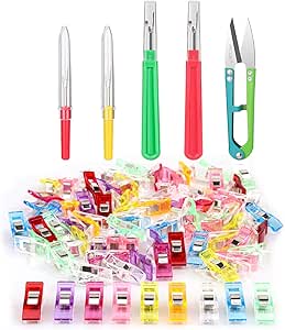 Amazon.com: 50 PCS Multipurpose Sewing Fabric Clips, Seam Ripper and ...