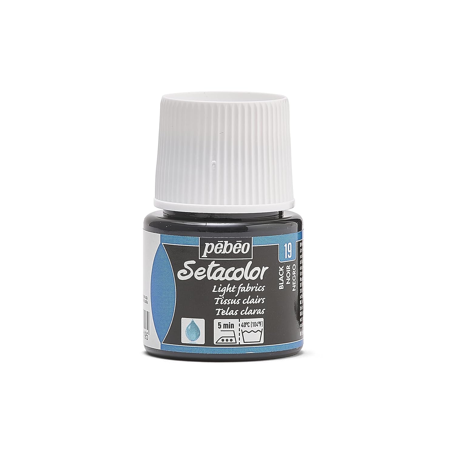 Pebeo Setacolor Light Fabrics Paint 45-Milliliter Bottle, Black ...