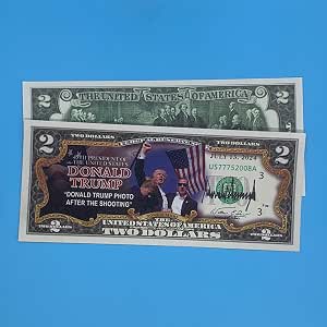 Amazon.com: Donald Trump $2 Bill -Trump Never Surrender Colorized ...