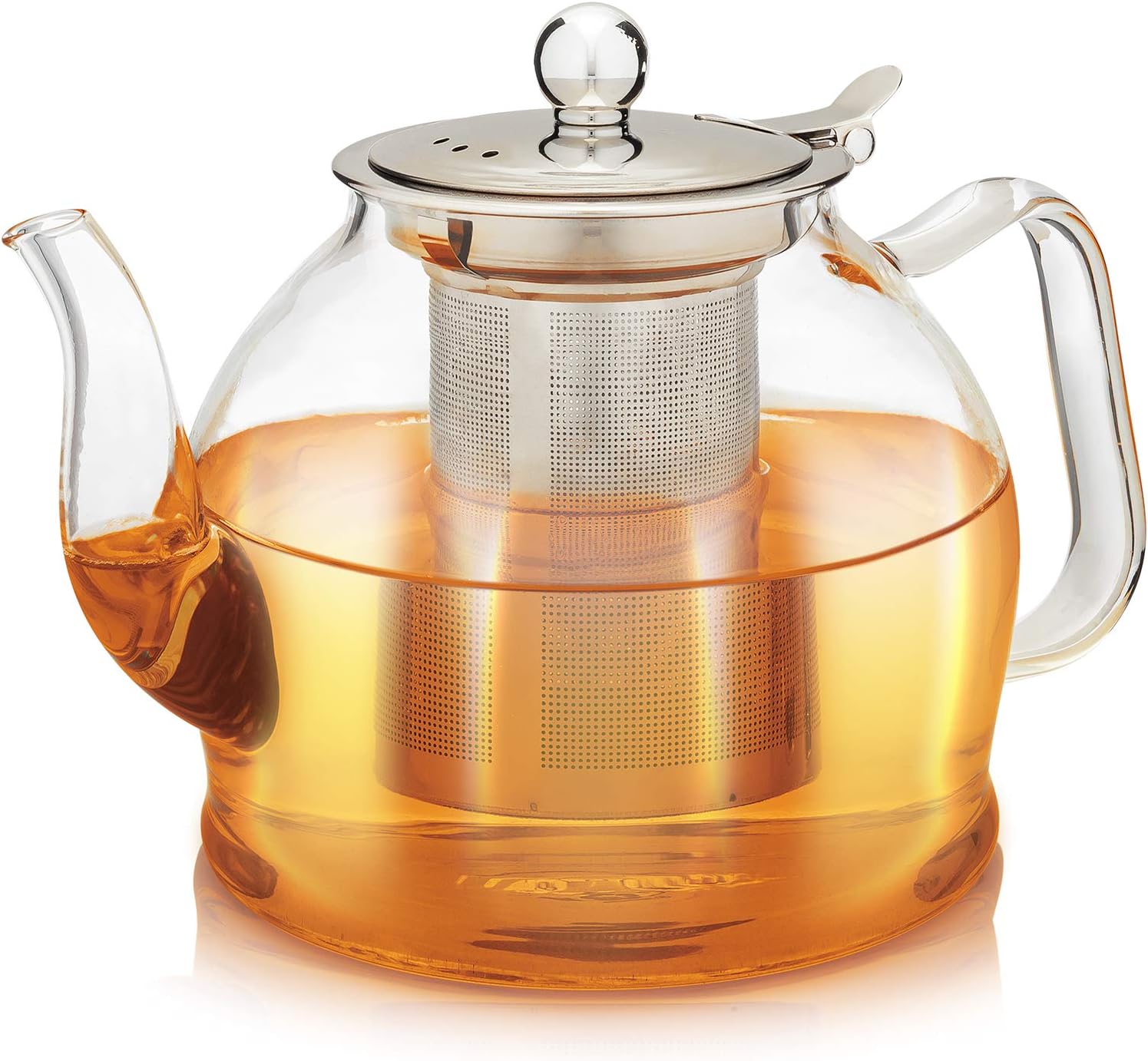 Amazon.com | Teabloom Dublin Glass Teapot – Fine Borosilicate Glass ...