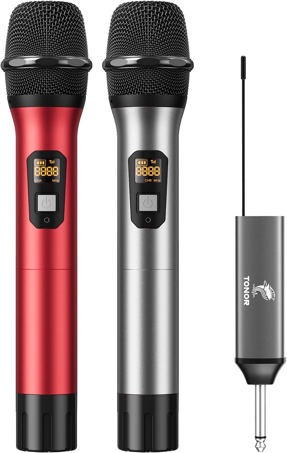 Amazon.com: DFTRT Wireless Microphones, UHF Metal Rechargeable Cordless ...