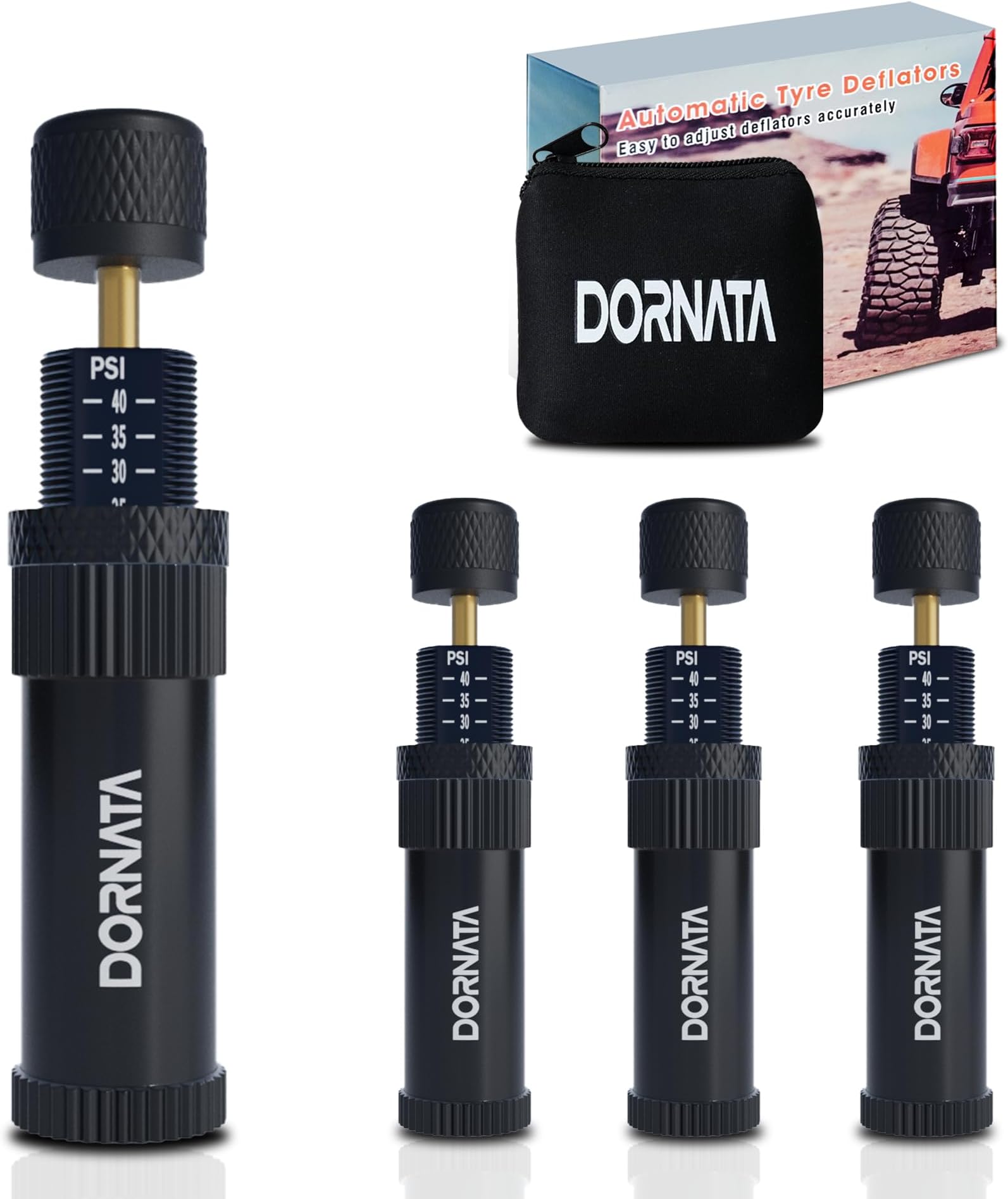 Amazon.com: OEMTOOLS 24419 Tire Deflator Set, 4 Piece Universal Tire ...