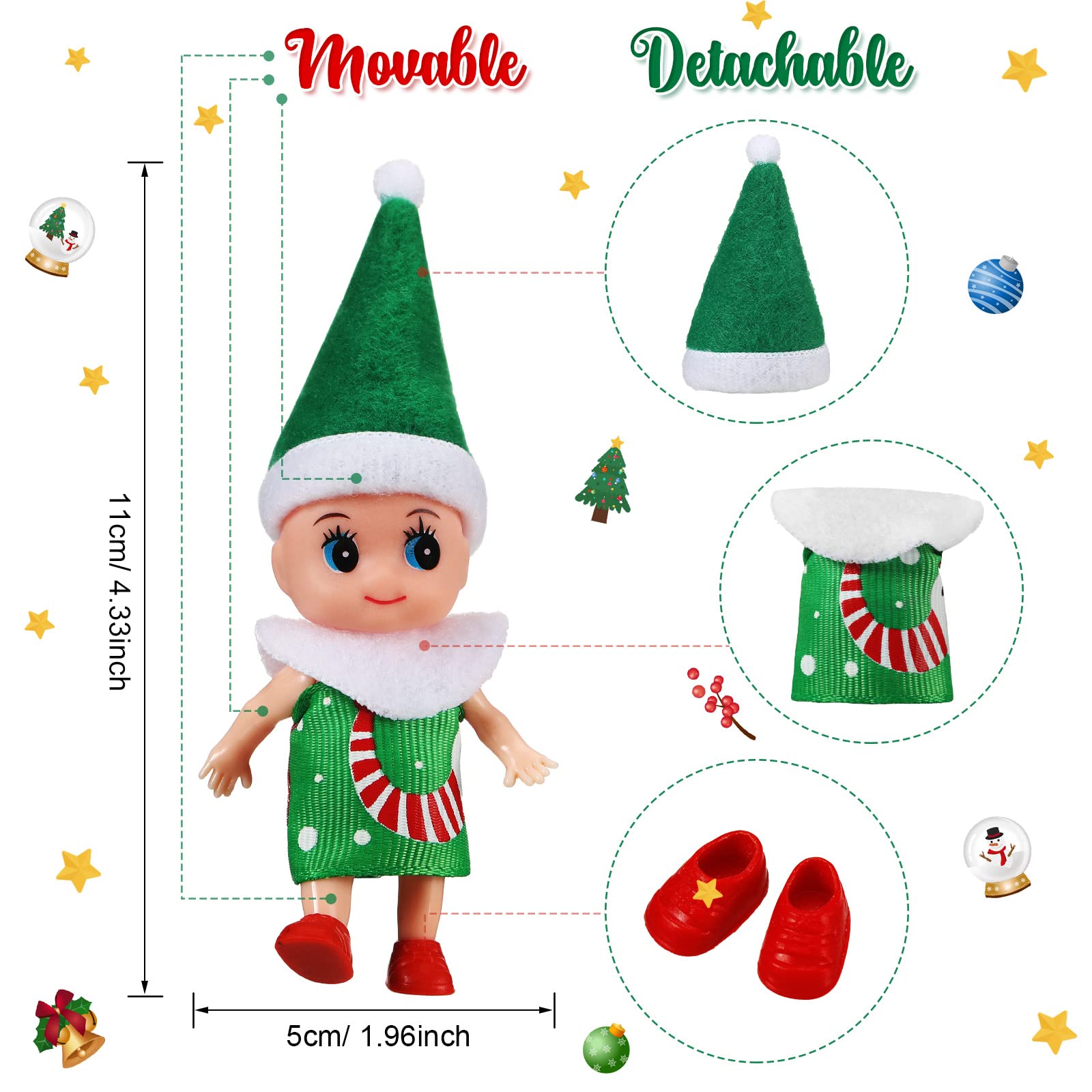 Snapklik.com : Leitee Tiny Elf Toy Mini Elf Plush Miniature Decoration ...