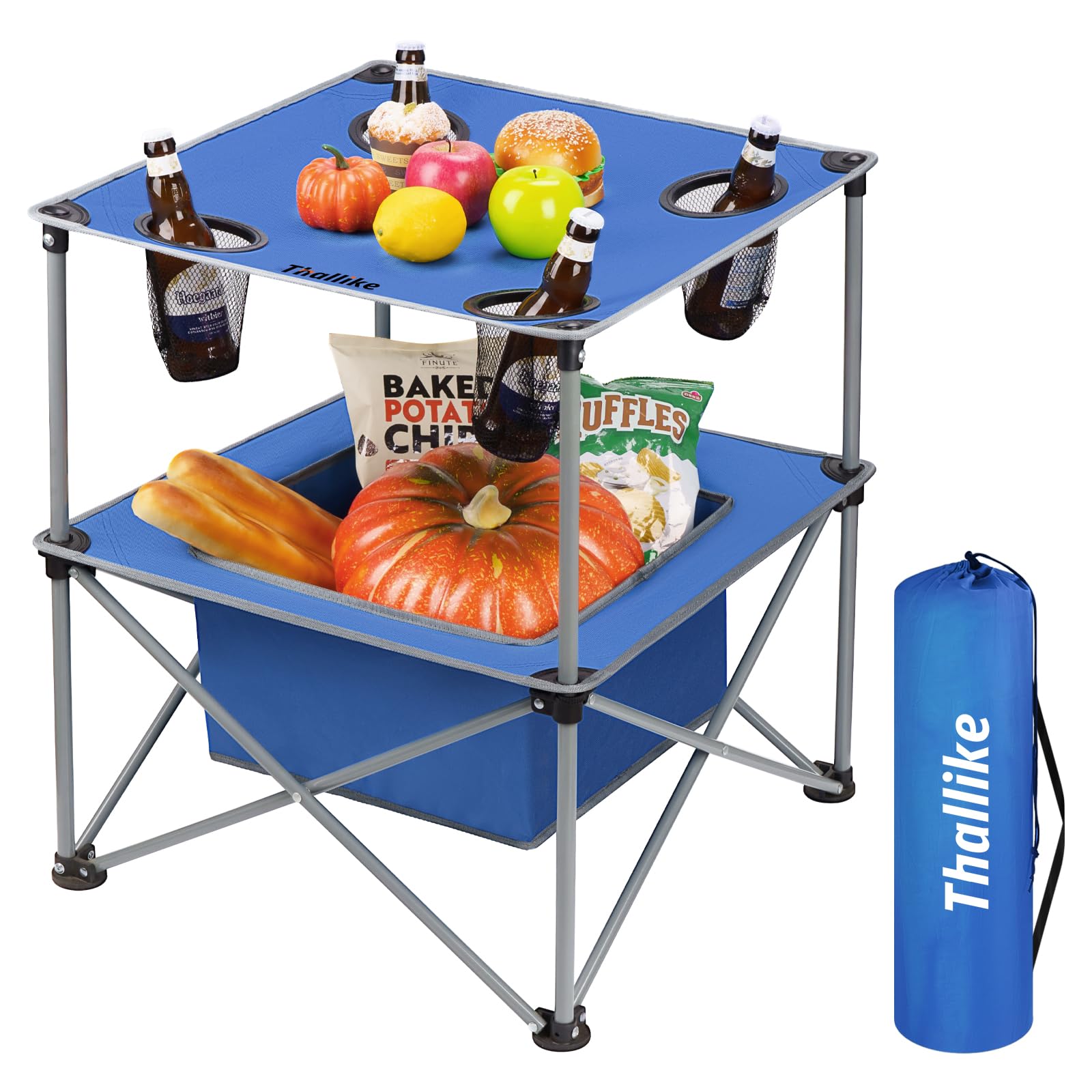 Amazon.com: Thallike Portable Folding Camping Table Lightweight Outdoor ...